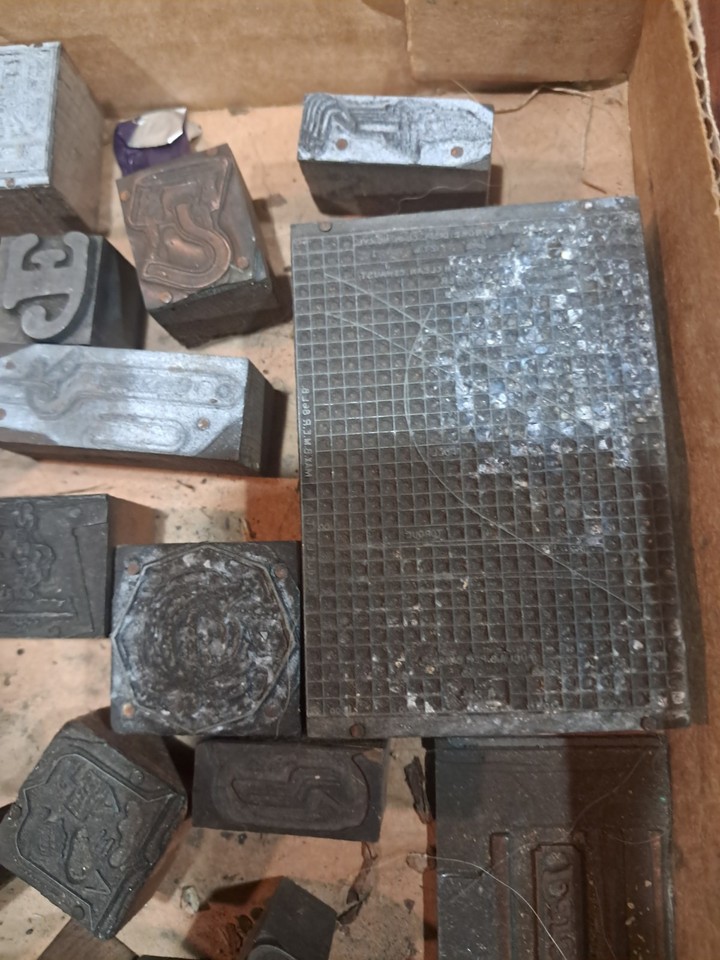 Printing Press Blocks. Wood Body With Metal Stamp. Vinrage. | eBay