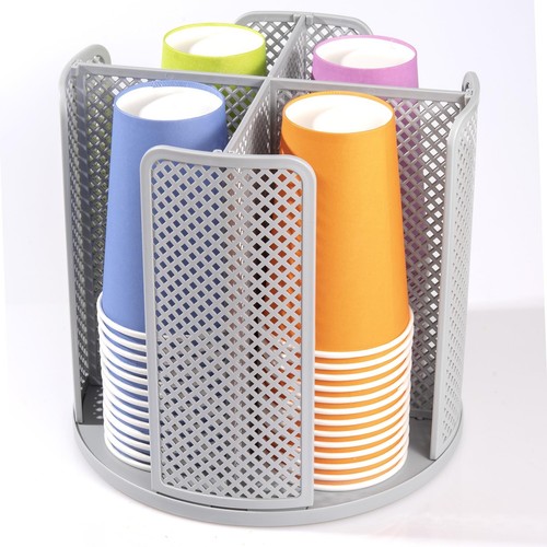 Rotating Paper Cup Dispenser, Cup Holder with 4 Compartments ...