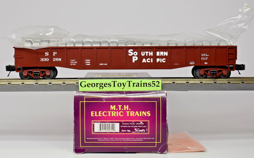 MTH PREMIER 3-RL O #330268 SP SOUTHERN PACIFIC GONDOLA W/WIRE LOAD 20 ...