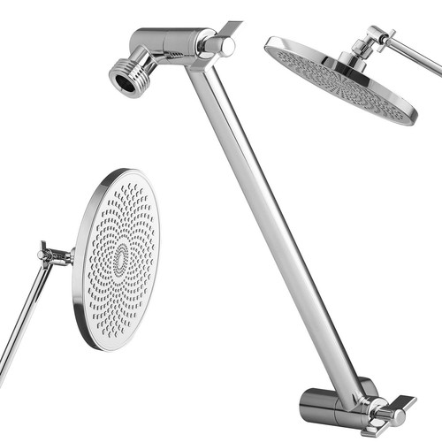 Shower Head Extension Arm Extender 11 in Adjustable Angle Height G1/2 ...