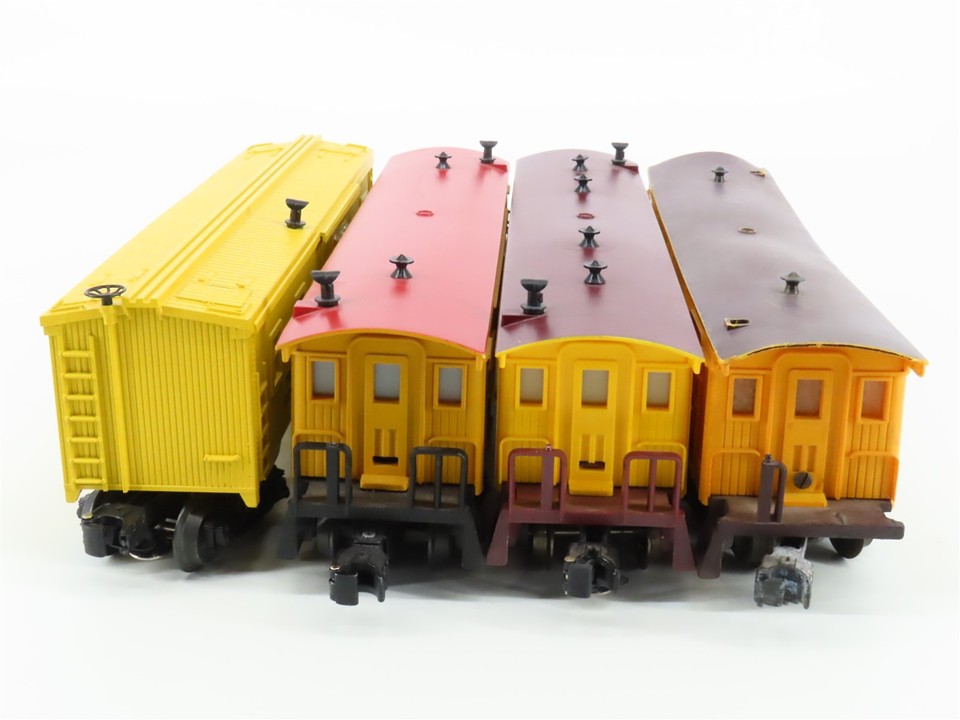 LOT of 4 O Gauge 3-Rail Lionel UP, PRR, & W&ARR Passenger & Bunk Cars ...