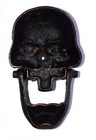 Skull Door Knocker Cast Iron Head Moveable Jaw Gothic Halloween ...