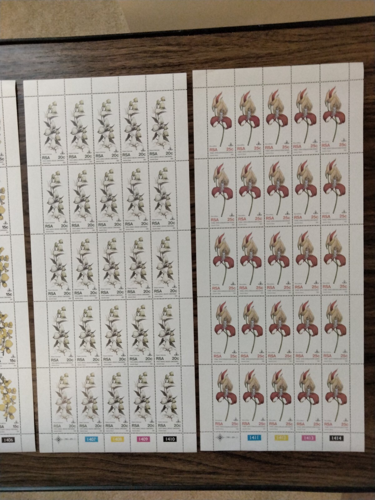 RSA 10TH World Orchard Conf. 1981 Com.Issue 4x25 Mint Sheets, 5c, 15c ...