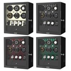 LED Automatic Watch Winder Box 2/4/6/8 Watches +3/5/6 Watch Display ...