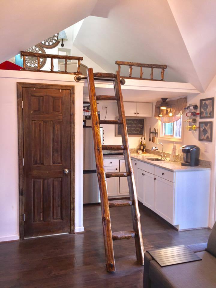 Custom Loft Library Ladder Half-Log or Dimensional for: Cabin,Attic ...