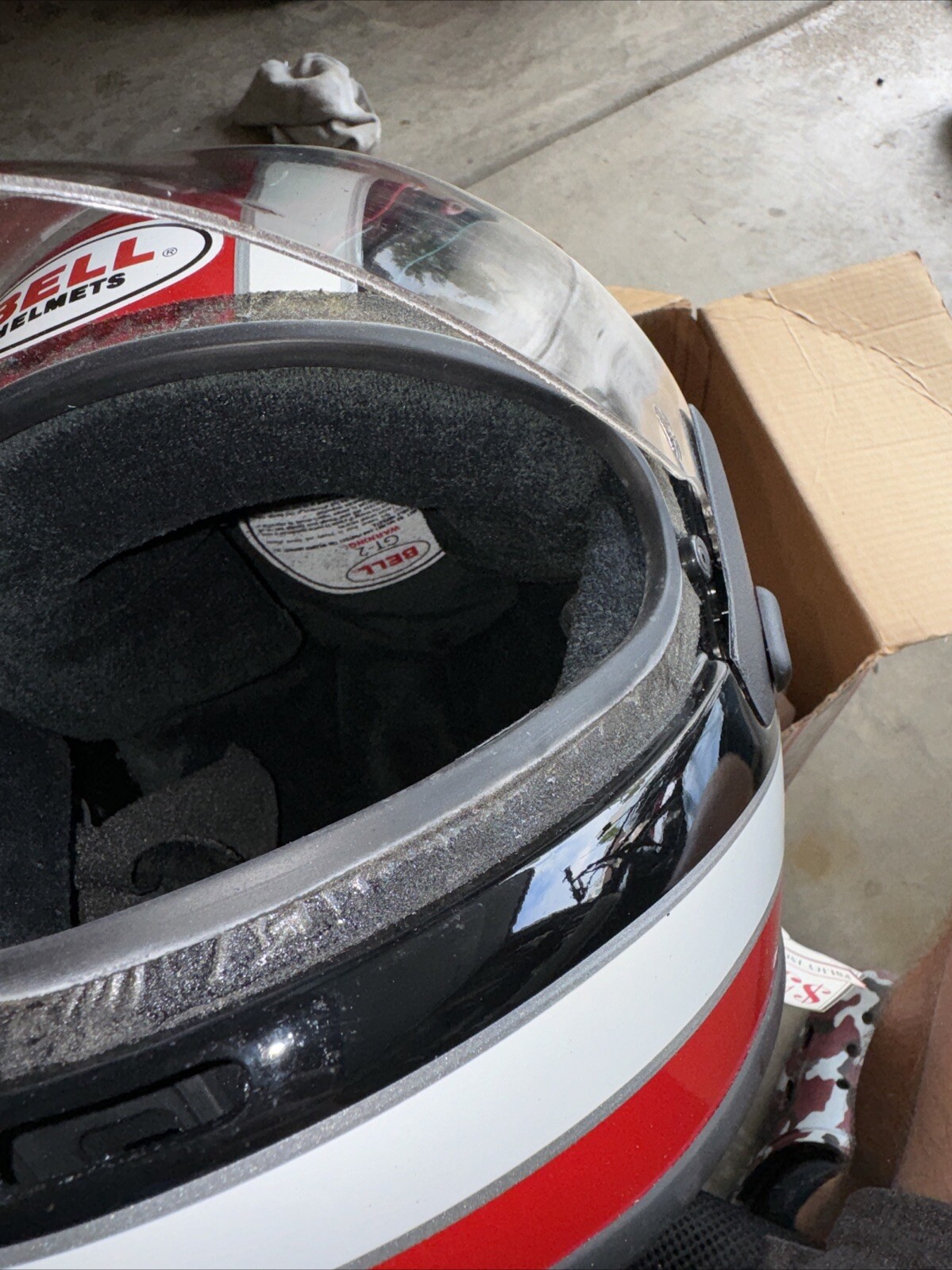 Vintage NOS Bell 1986 GT2 Full Face 7 1/4 Helmet w/ Push Flip Shield | eBay