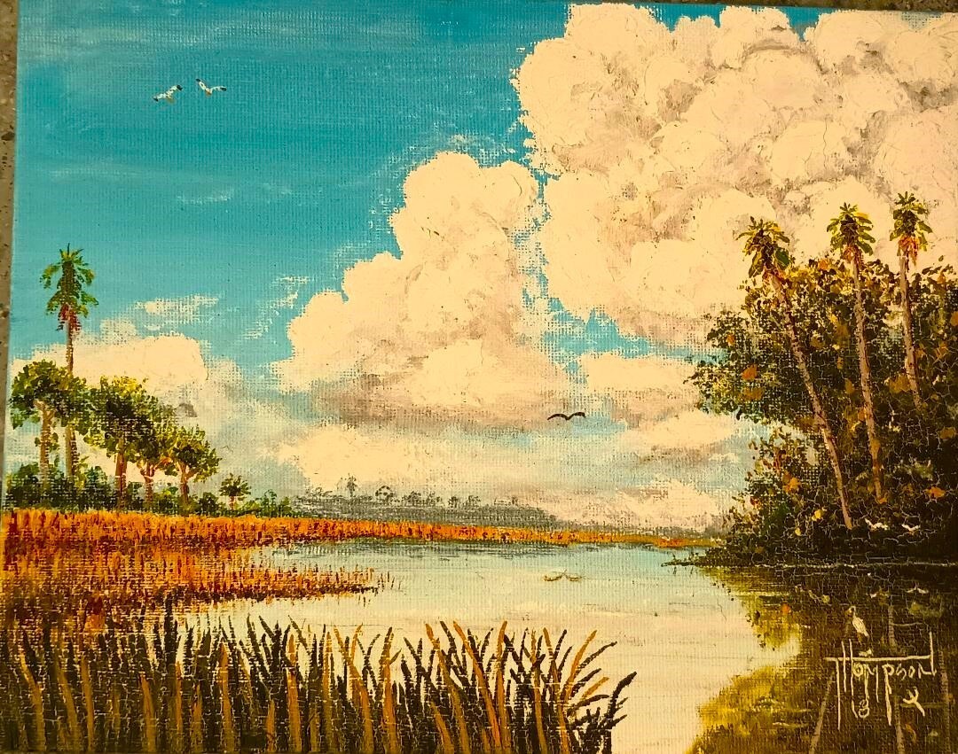 Old Florida Painting Original Painting By Artist Joyce Estes, Old