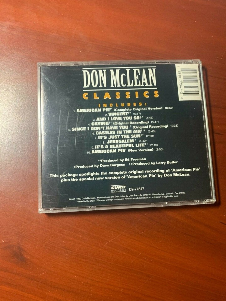 Don McLean Classics Music CD | eBay