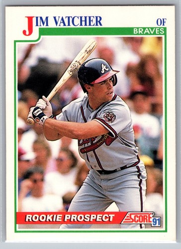 1991 Score Jim Vatcher Rookie #341 Atlanta Braves | eBay