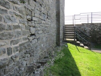 Photo 6x4 Northwest face of the keep and a bench mark Clitheroe/SD7441 ...