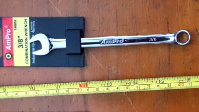 3/8" SAE combination spanner wrench. Chrome Vanadium. AMPRO No T40052 Long 158mm | eBay