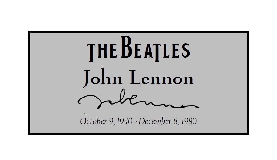 John Lennon Signature Custom Laser Engraved 2 x 4 inch Plaque FREE SHIP ...