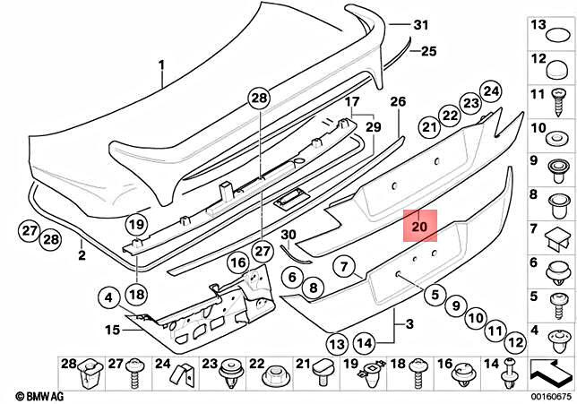 Genuine BMW E65 E66 E67 730d 730i 730Ld Finisher Trunk Lid Primed ...