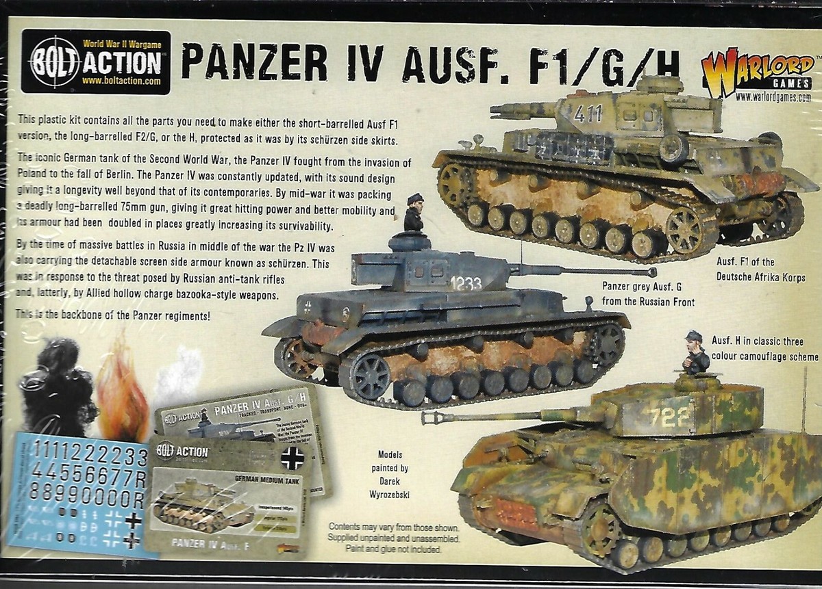 28mm Scale Miniature Panzer IV Tank Model - Bolt Action 28mm Scale WWII ...