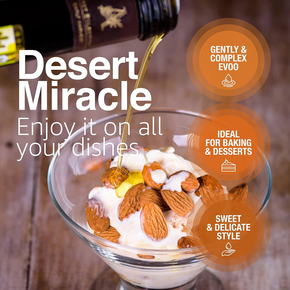 DESERT MIRACLE Cold Pressed Polyphenol Rich Moroccan Olive Oil, Extra ...