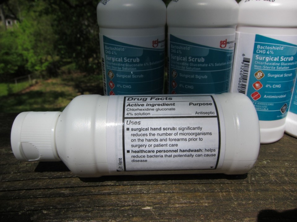 48 (Forty Eight) 4 oz bottles of Bactoshield CHG 4% Surgical Scrub EXP ...