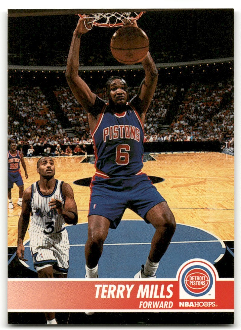 1994-95 NBA Hoops Basketball Card Terry Mills #62 Detroit Pistons | eBay