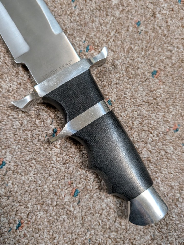 Timber Wolf Bowie Giant Sub Hilt Hunter Combat Knife Micarta TW665 ...