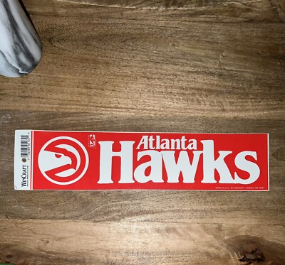 Vintage 80's NBA bumper sticker Hawks basketball Multiple Available | eBay