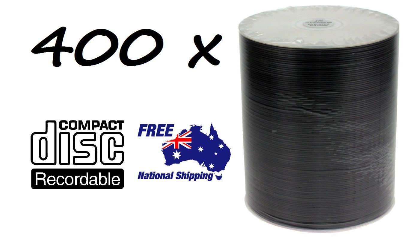 400 x DVD-R/DVDR Blank Disk/Disc PLAIN WHITE INKJET PRINTABLE SURFACE ...