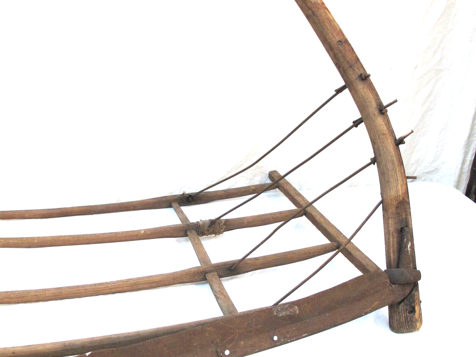 Antique Handmade Wood Wheat Grain Cradle & Scythe Primitive Farm Tool ...