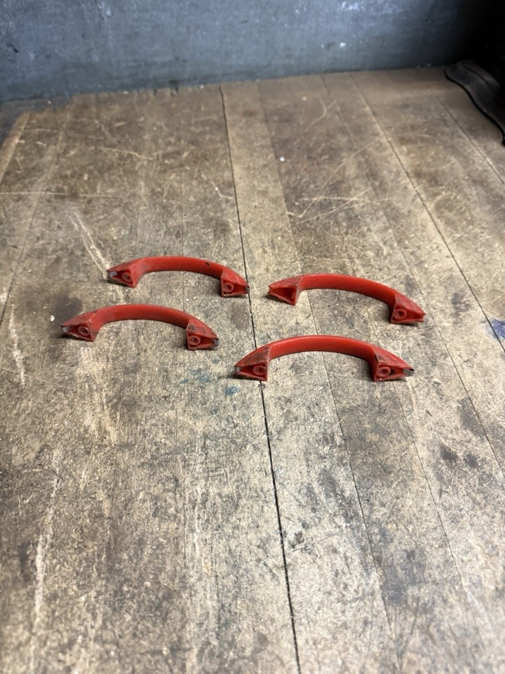 Vintage Art Deco Red Bakelite Cabinet Drawer Pulls Handles Hardware Set ...