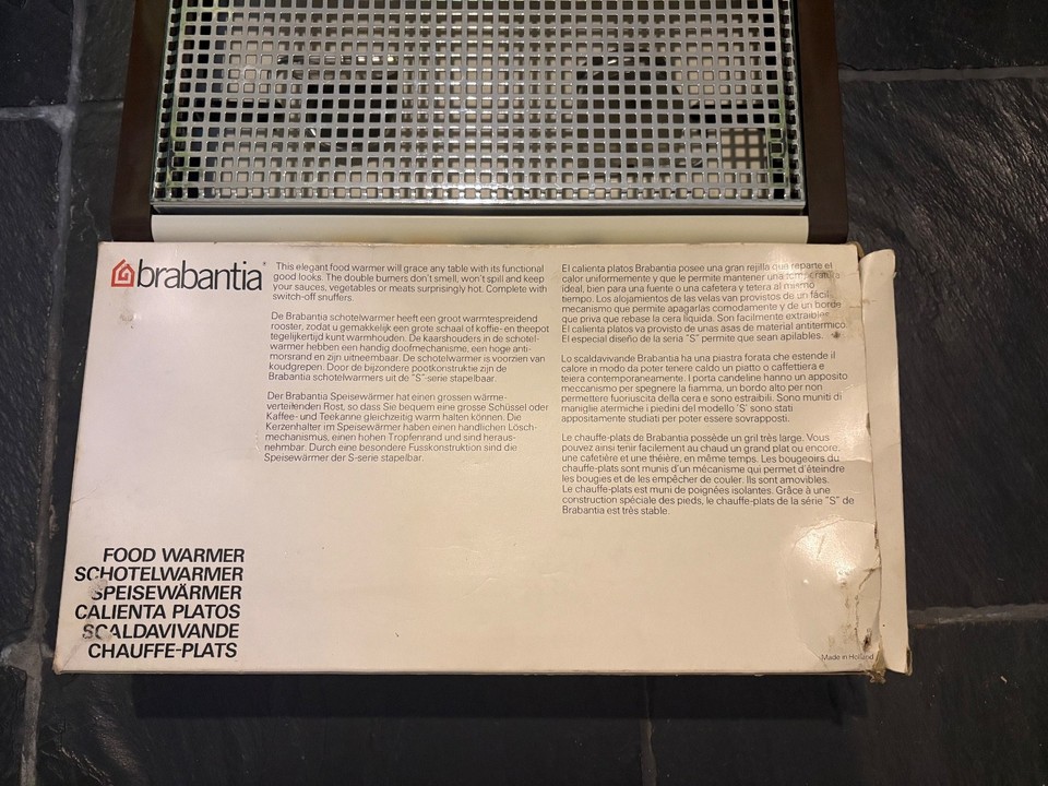 BRABANTIA, Retro-Twin Tea Light-Vintage-Harvest Design-Plate Food ...