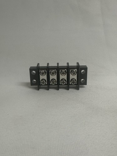 Panel Mount Barrier Terminal Block, 2 Row, 4 Positions, 22 AWG, 12 AWG ...
