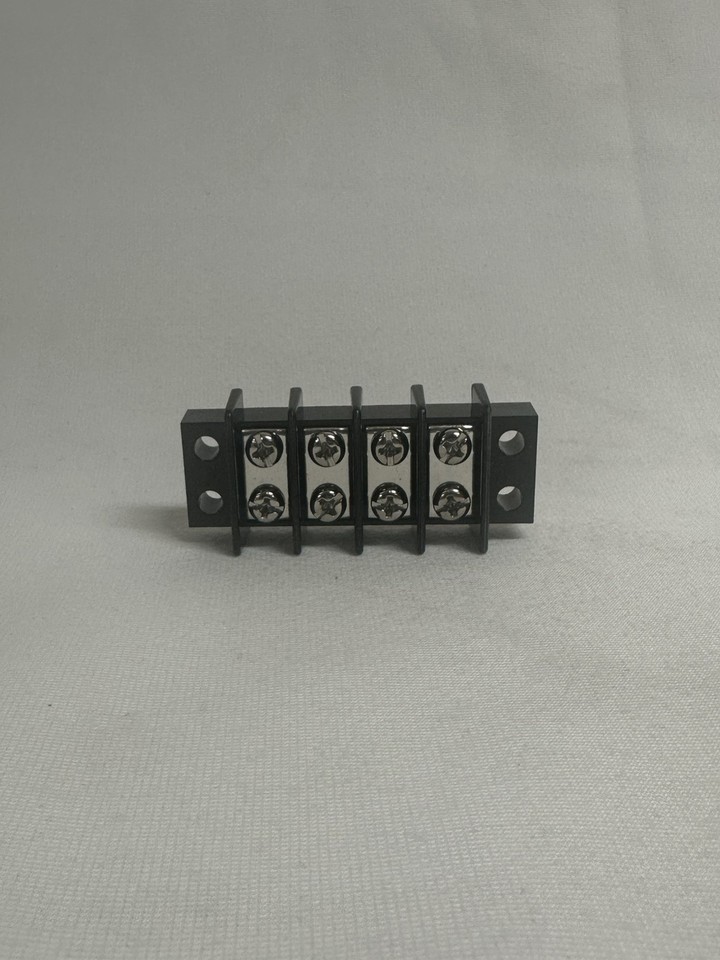 Panel Mount Barrier Terminal Block, 2 Row, 4 Positions, 22 AWG, 12 AWG ...