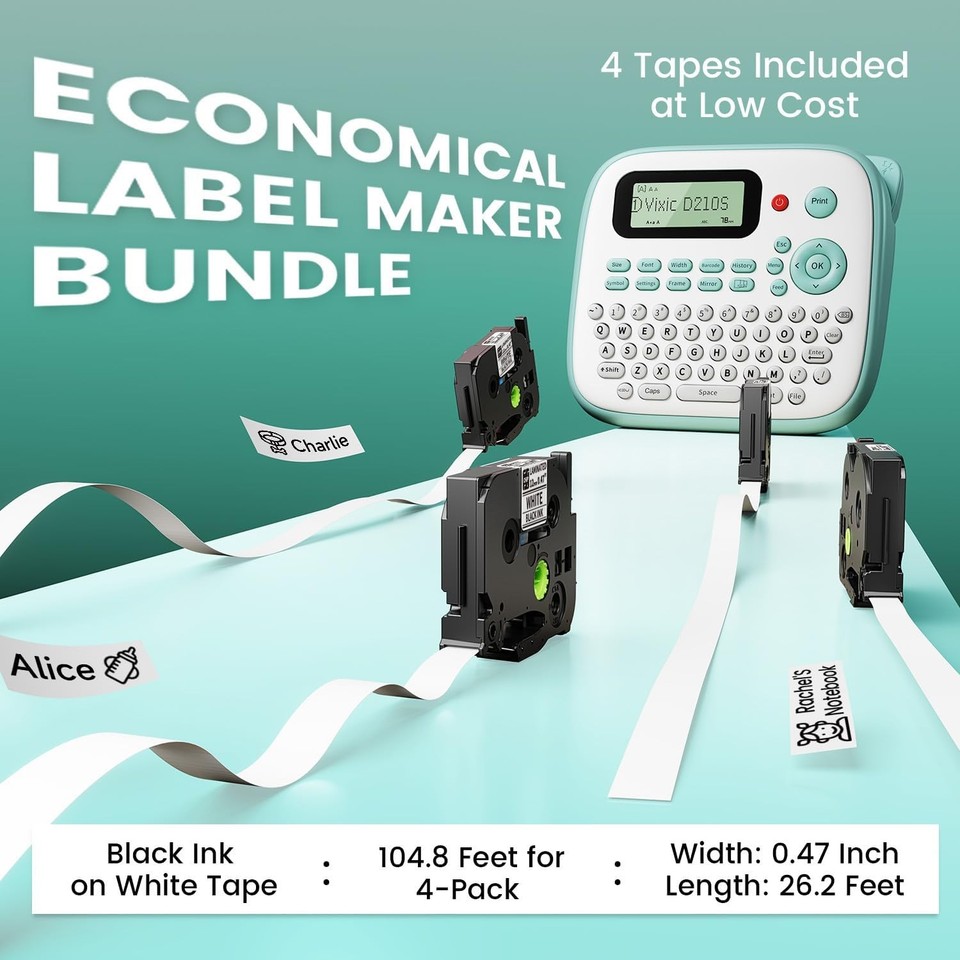 Label Maker, D210S Maker Machine 6.5*5.8*2.5 Inch, Green label maker | eBay