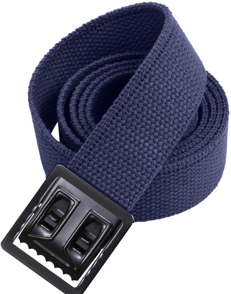 100% Cotton Web Belt with Open Face Buckle Military Heavy Duty Thick ...