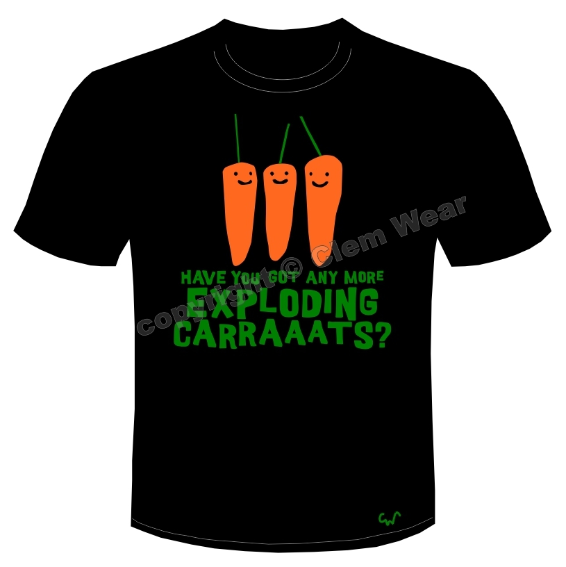Rik Mayall Bottom tshirt ee T-shirt Exploding Carrots men's unisex ...