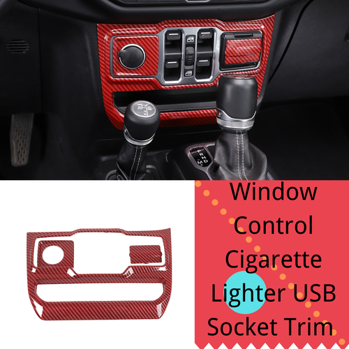 For Jeep Wrangler JL JT 2018-2021 Control Cigarette Lighter USB Red ...