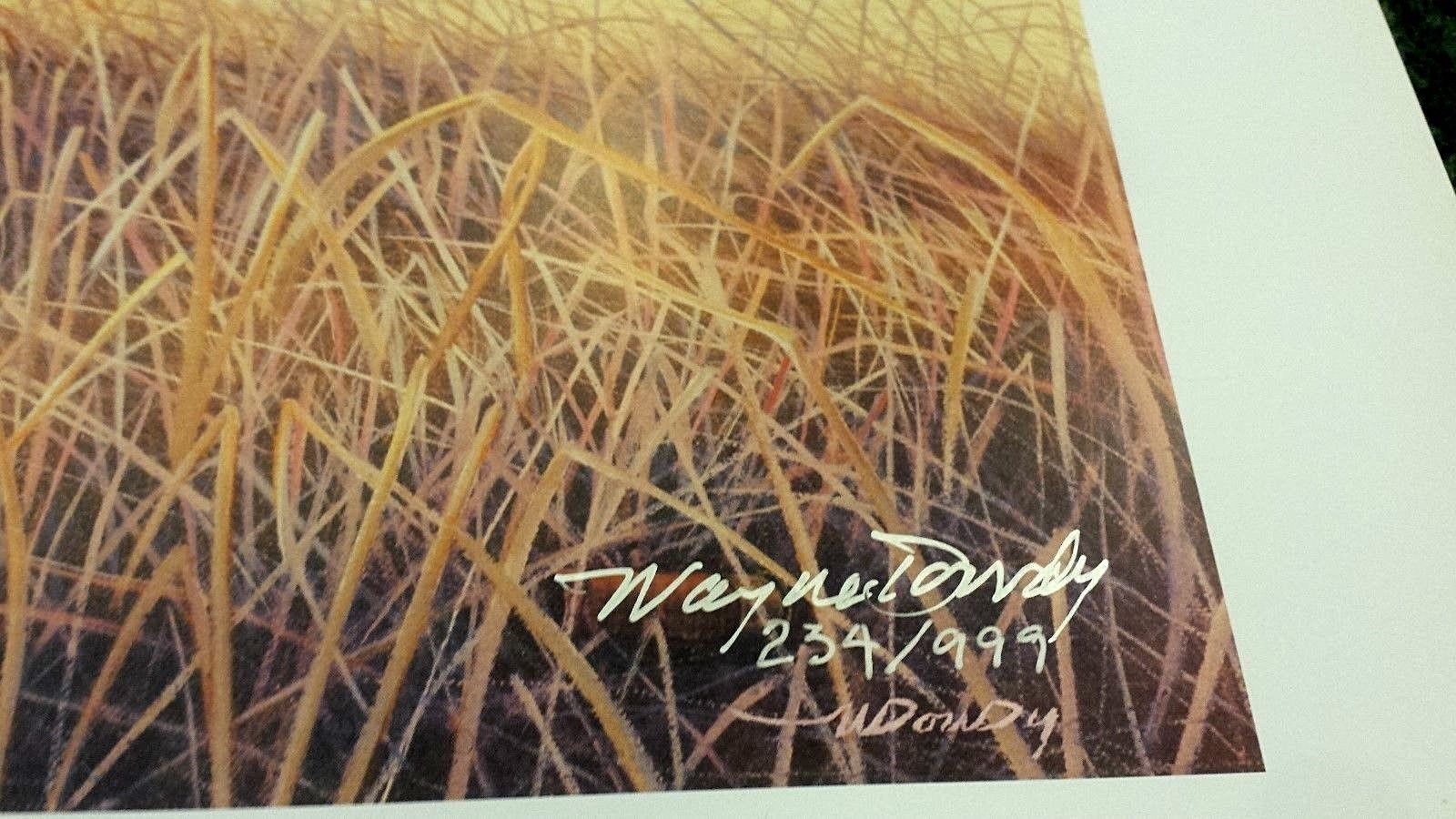 Signed Numbered W Dowdy Art Lithograph Dog Labrador decoy Ducks ...