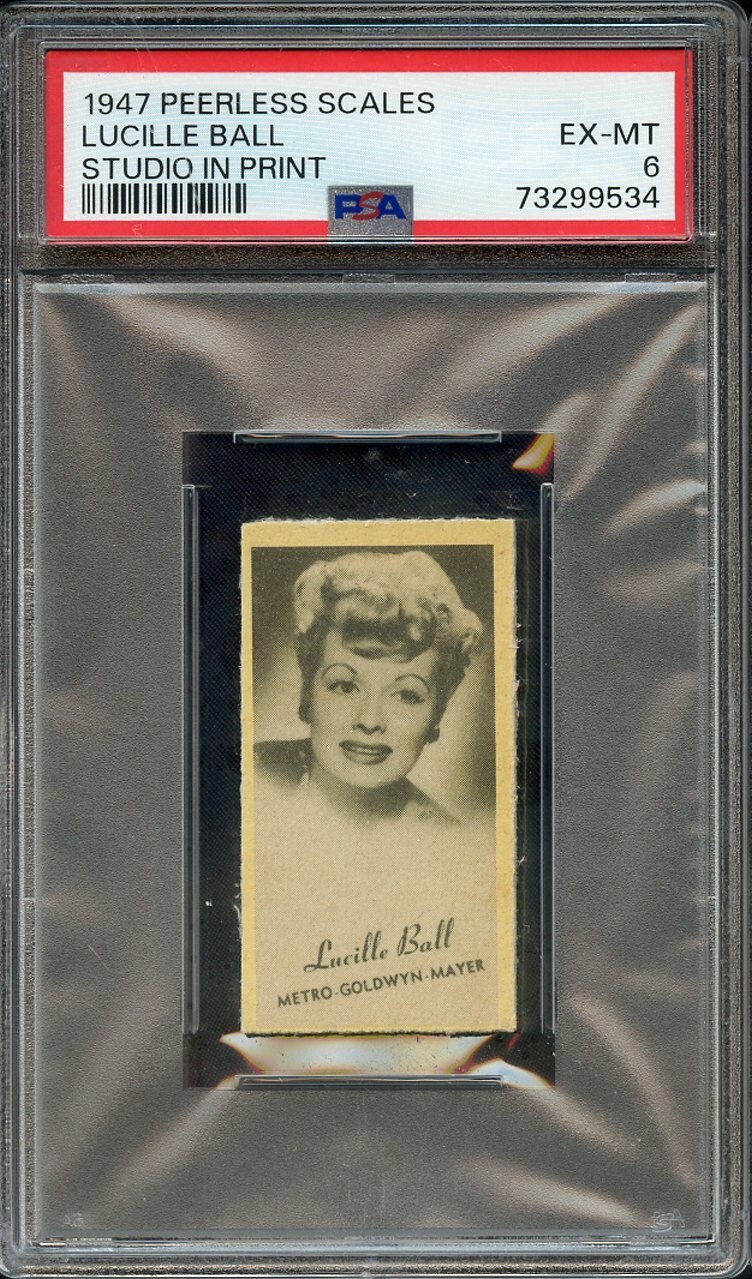 1947 PEERLESS SCALES STUDIO IN PRINT LUCILLE BALL PSA EX-MT 6 NS | eBay