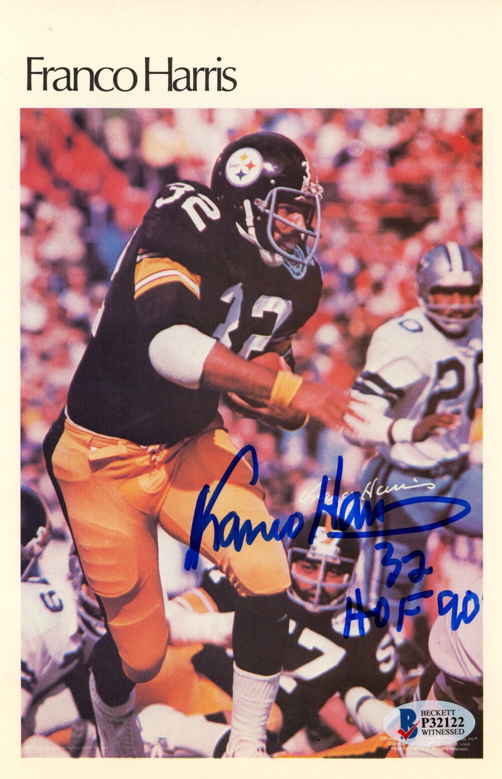 Franco Harris Autographed Memorabilia | Signed Photo, Jersey ...