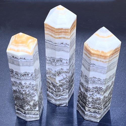 Orange White Banded Calcite Extra Large Crystal Point Tower (6-8 Inches ...
