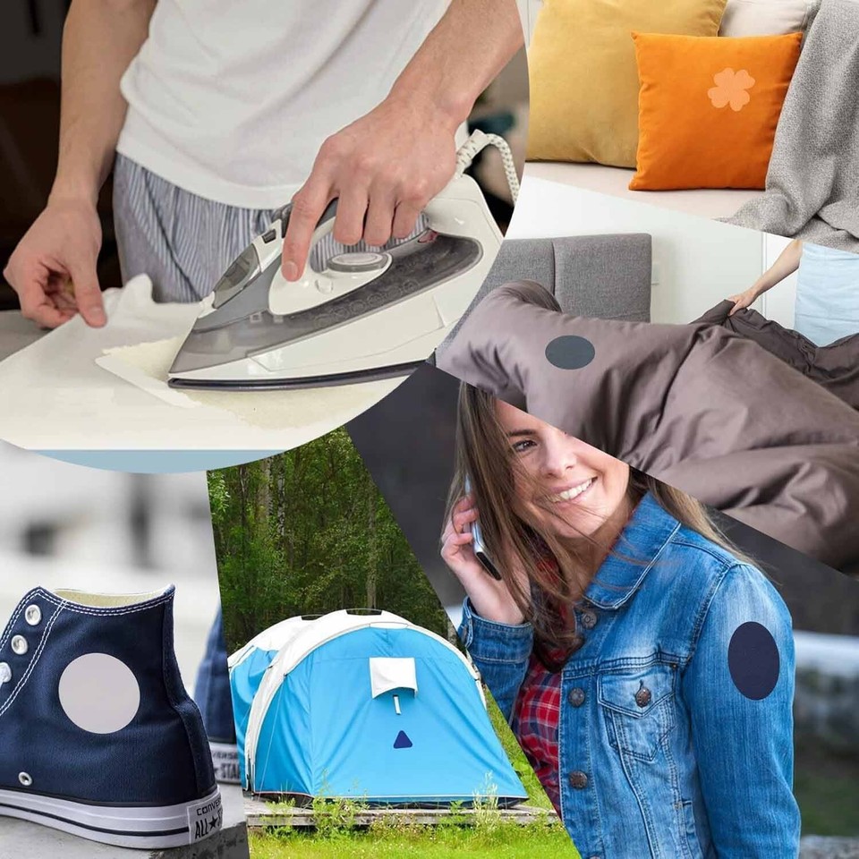 Iron-On Mending Fabric Repair Patch 5 x 5 Inch Compare to Bondex ...