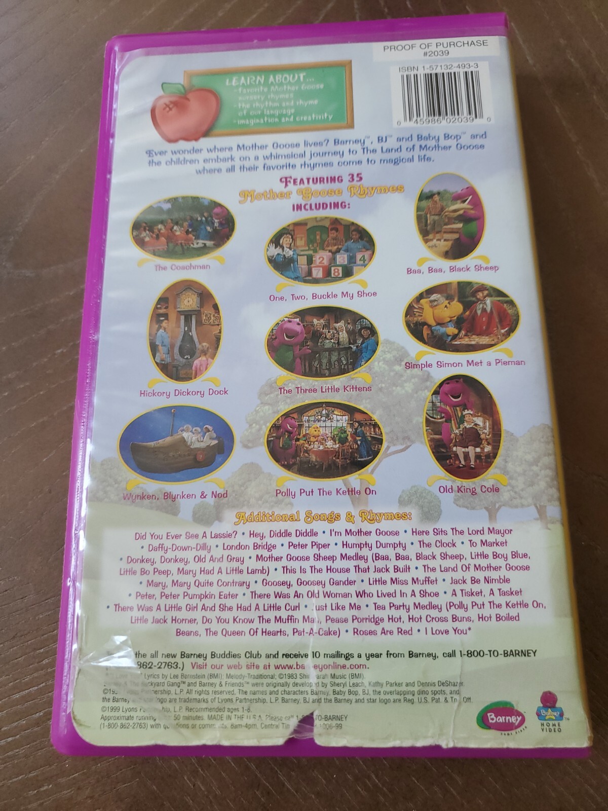 Barney Rhyme Time Rhythm VHS Video Tape | Grelly USA