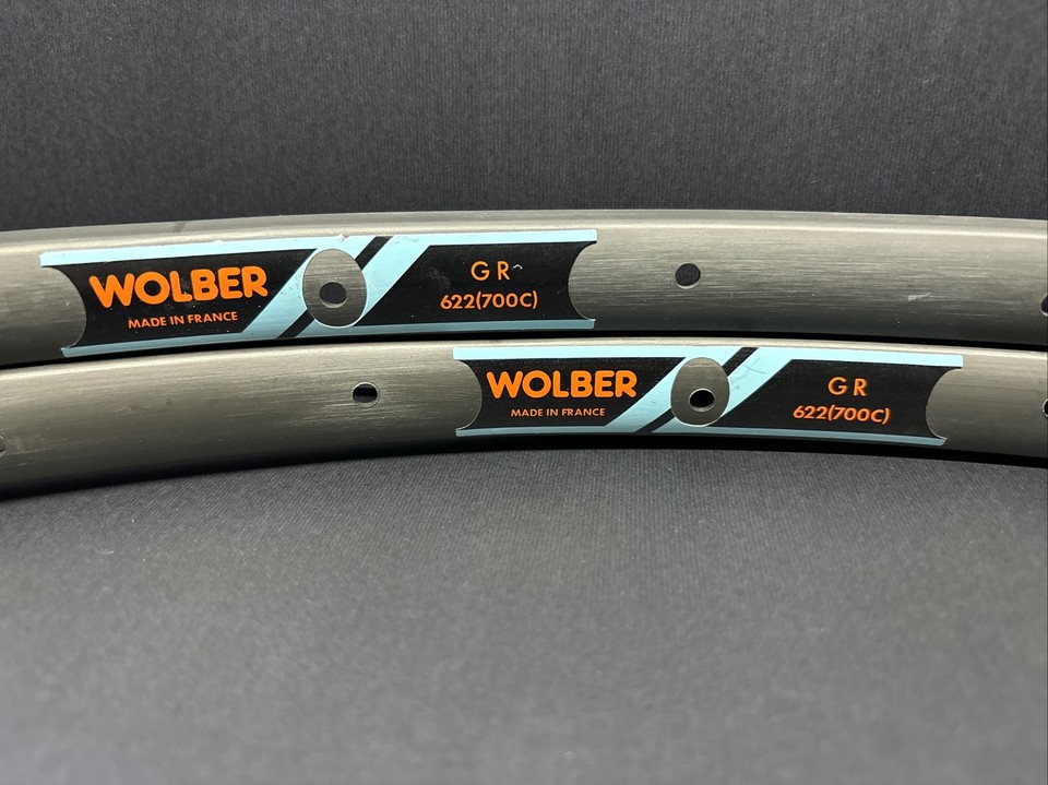 NOS Wolber GR 32h Hard Anodize 622 700c Clincher Road Rim Set Fit ...