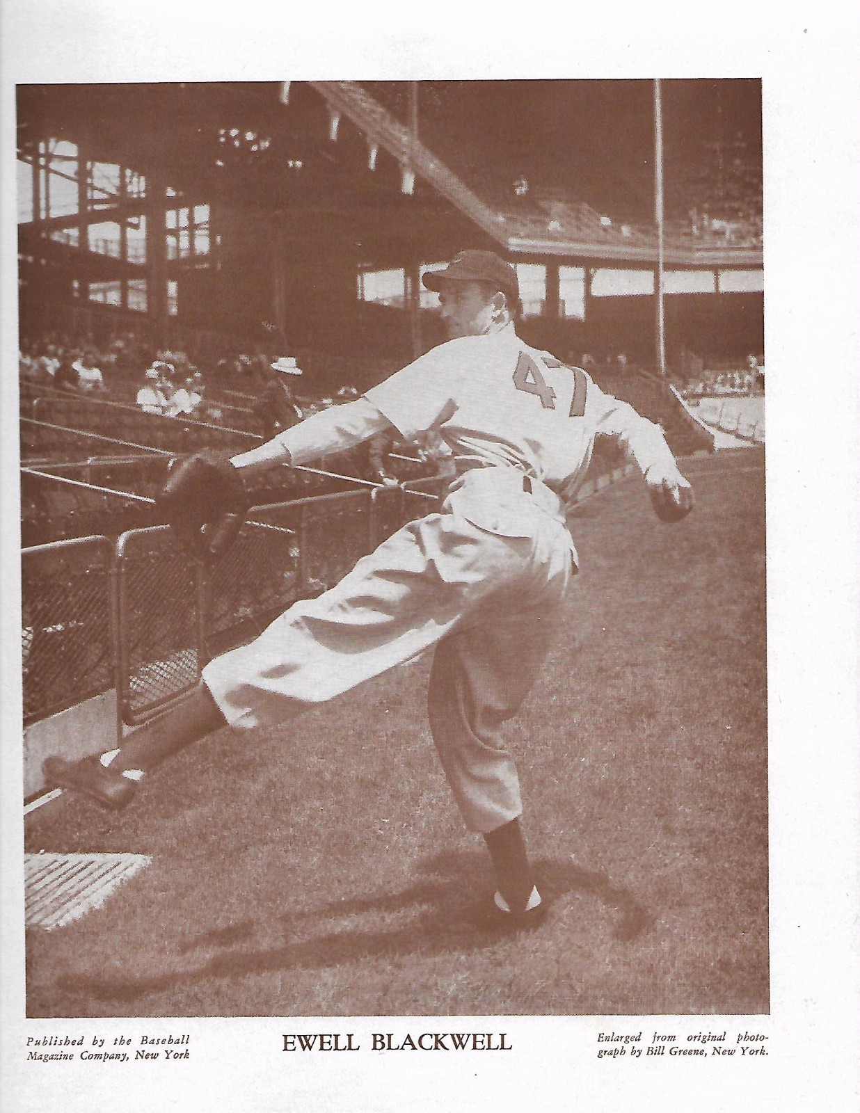 Ewell Blackwell Baseball Magazine Premium Posters Vintage Cincinnati ...