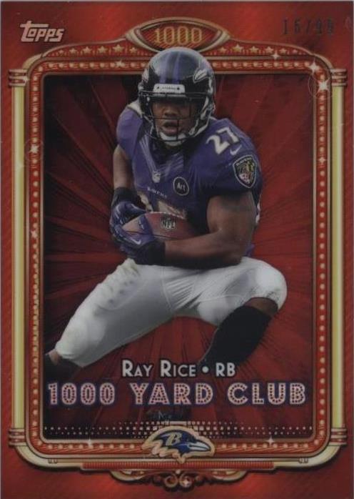 2013 Topps Chrome - 1000 yd. Club Ray Rice #18 Red Refractor /99 for ...