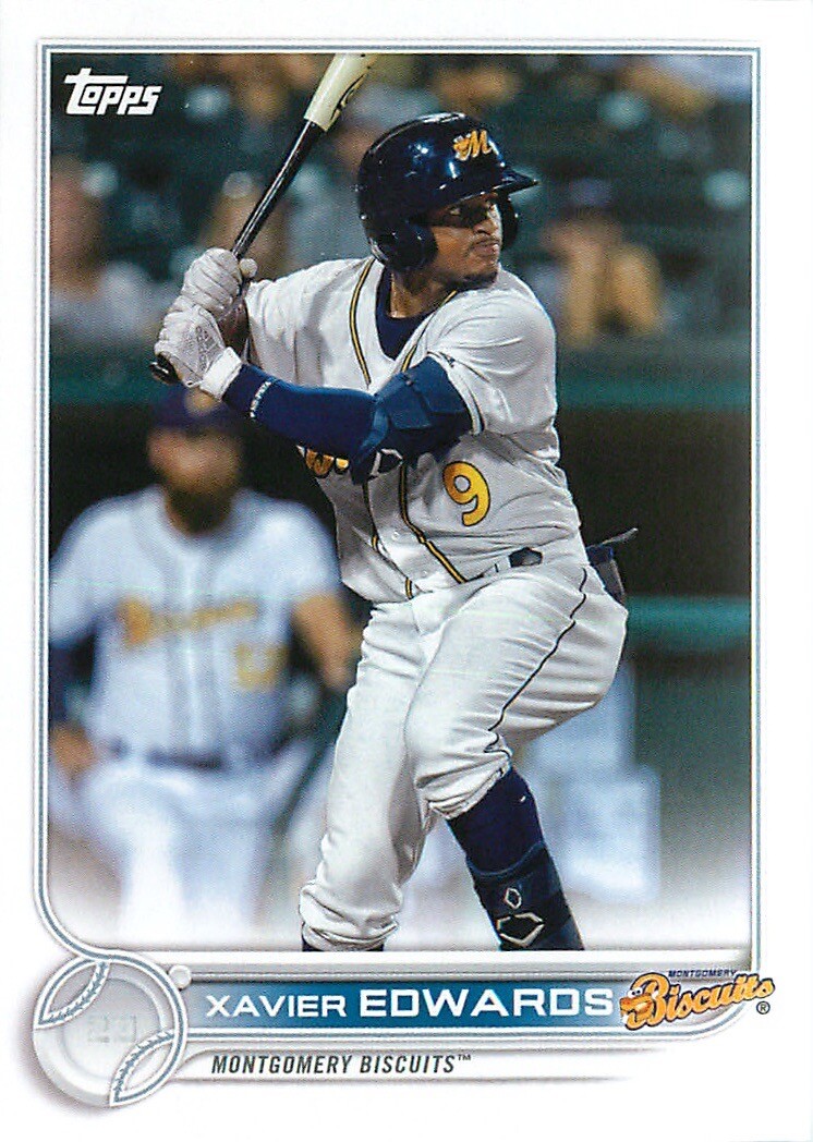 Xavier Edwards 2022 Topps Pro Debut MiLB Rookie Card #PD-186 Montgomery ...