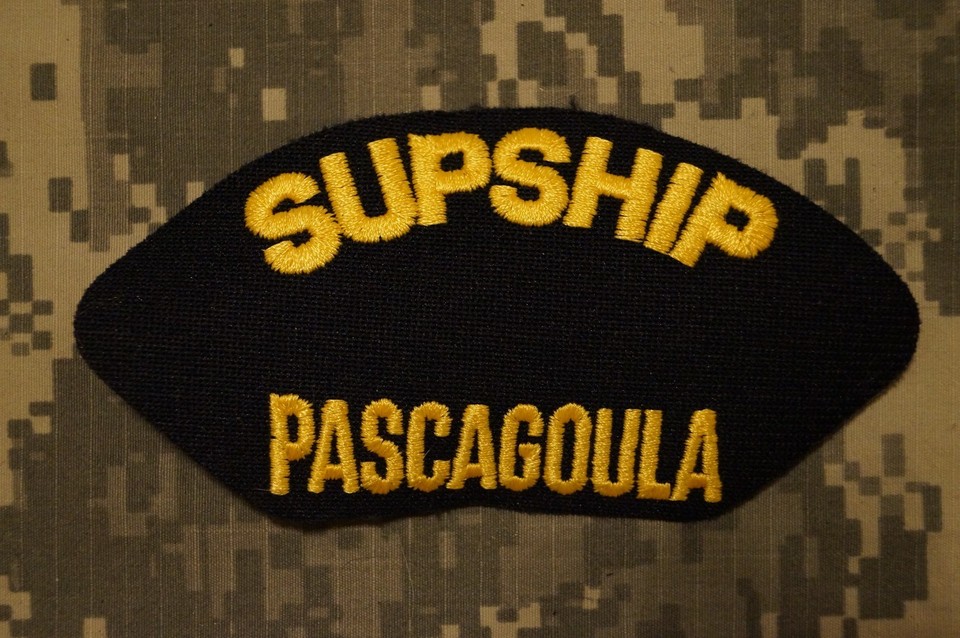 NEW RARE US Navy USS SUPSHIP Pascagoula Embroidered Cap Military Patch ...
