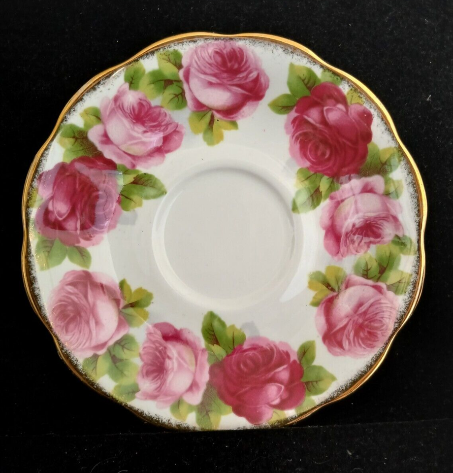 Royal Albert England Bone China Old English Rose Teacup Saucer Set | eBay