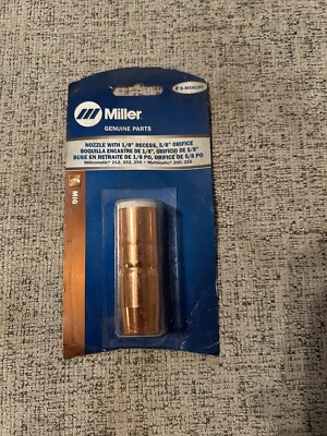 Miller AccuLock MDX 250 MIG Gun Nozzle-5/8" Dia, 1/8" Recess Copper (N ...