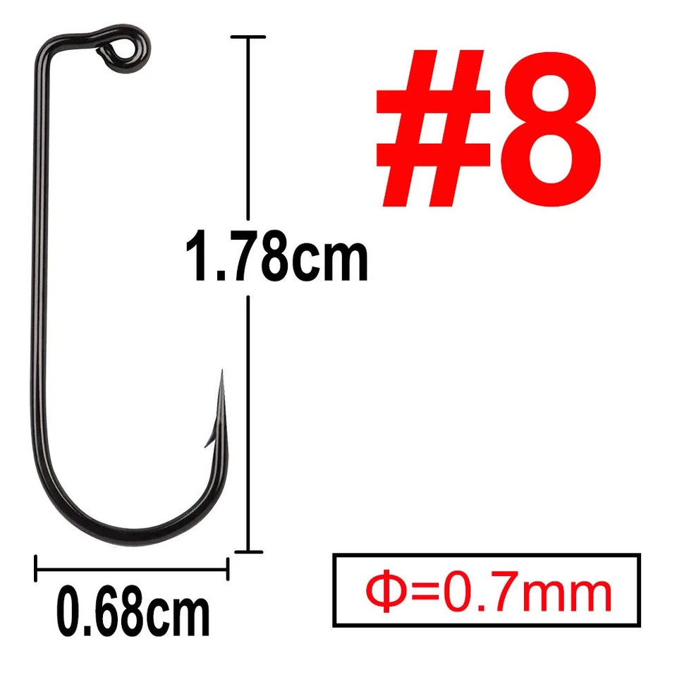 1000 pcs 90 Degree Jig Fly Tying Strong Thick Wire Saltwater Freshwater ...