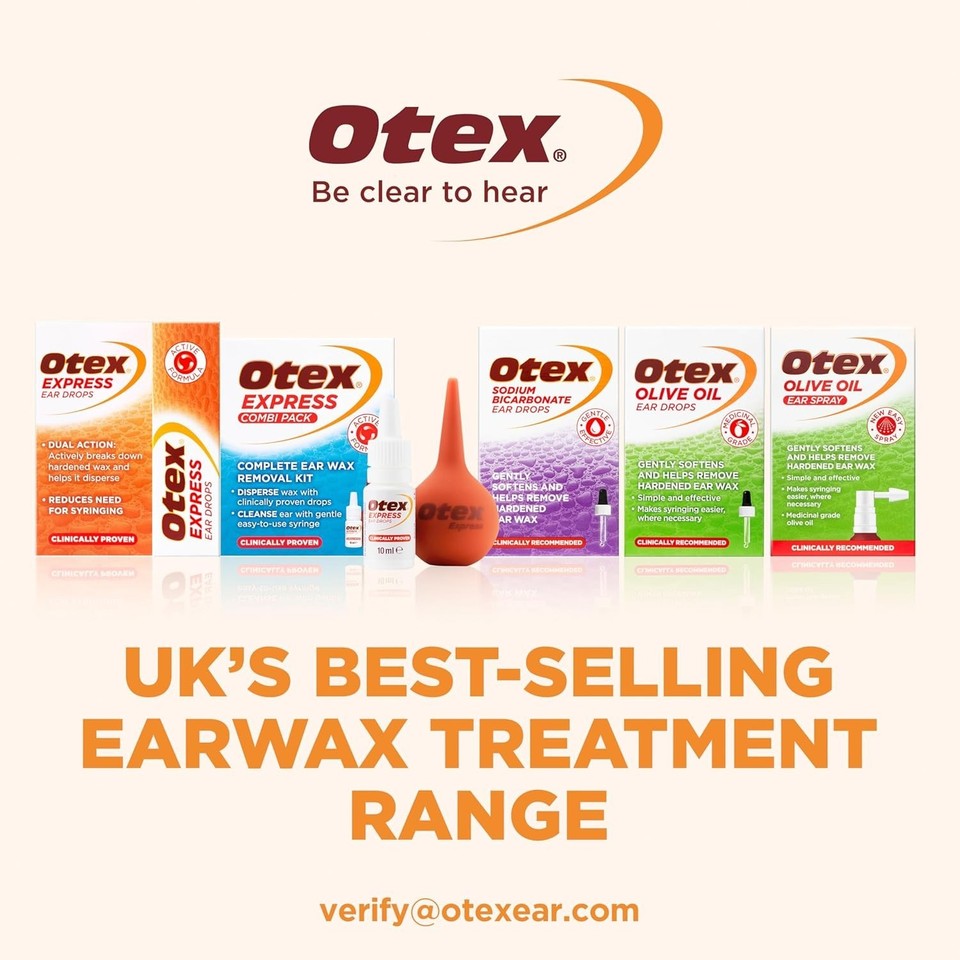 Otex Express Combi Pack Clinically Proven Ear Wax Removal Kit with ...
