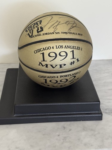 Jordan Signed “Mr. MVP Commemorative Basketball 6th NBA Championship ...
