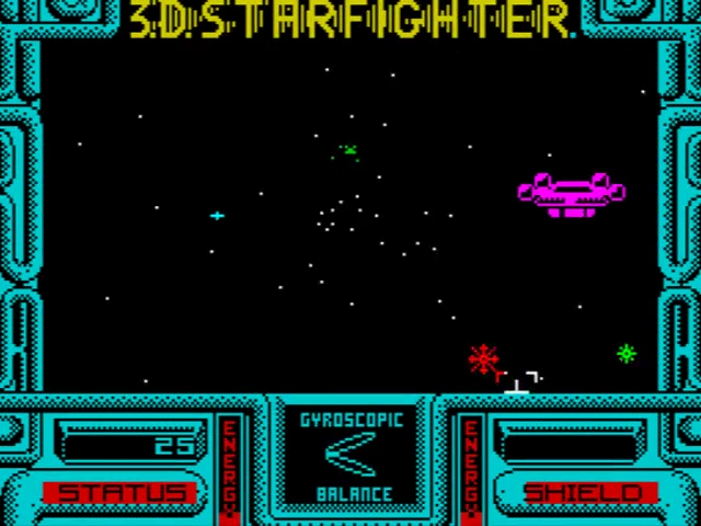 Sinclair Zx Spectrum 48K Jeu - 3D Starfighter - Codemasters - Testé ...